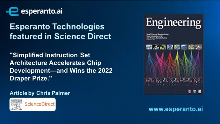 Esperanto Featured in Science Direct - Esperanto Technologies